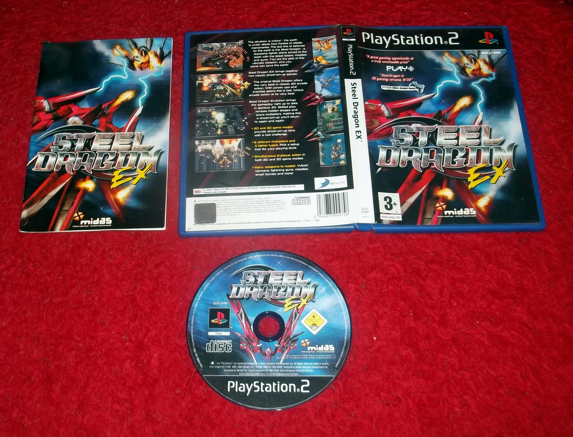 STEEL DRAGON EX PS2 KULOWY SHUMP SHIENRYU WARASHI jak GRADIUS V R-TYPE ...