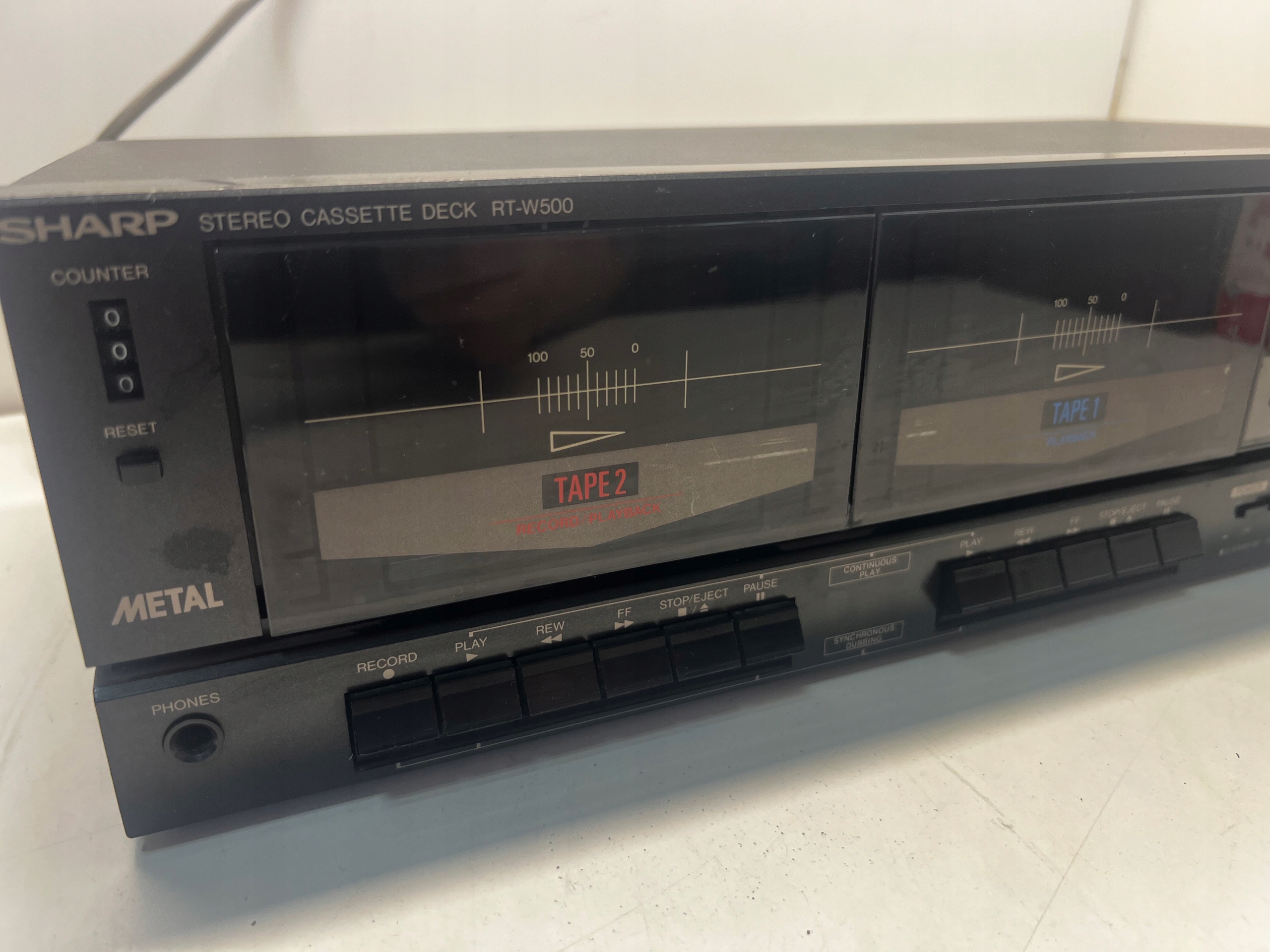 Sharp RT W500 Stereo Cassette Deck magnetofon częściowo uszkodzony ...