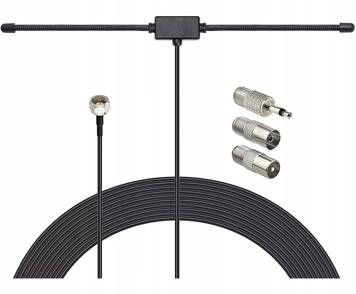 RÁDIOVÁ ANTÉNA FM 3 METRE +4 VYMENITEĽNÉ KONEKTORY PRE VÄČŠINU ...