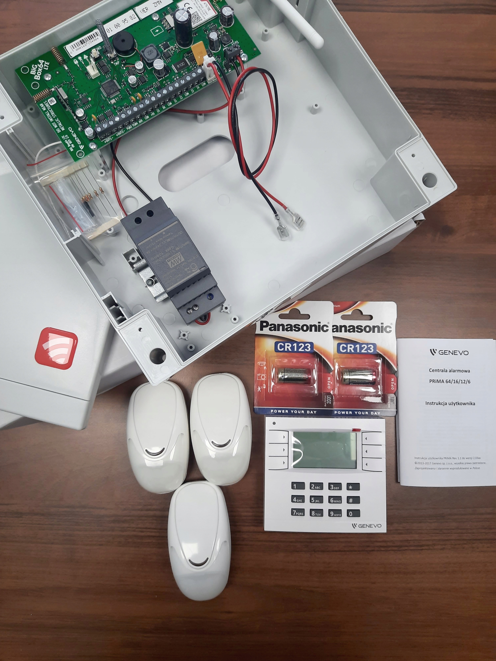 ZESTAW ALARMOWY GENEVO PRiMA64SET CENTRALA GSM LCD (5903240615193) • Cena, Opinie 12382383124 ...