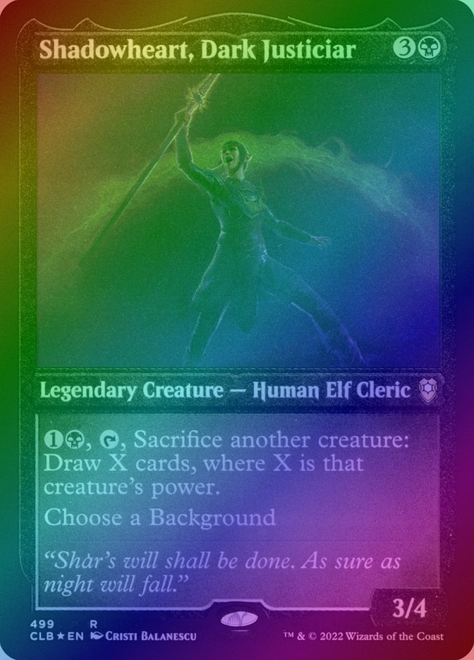 Shadowheart, Dark Justiciar (CLB) - *FOIL* MtG: Magic: The Gathering za ...