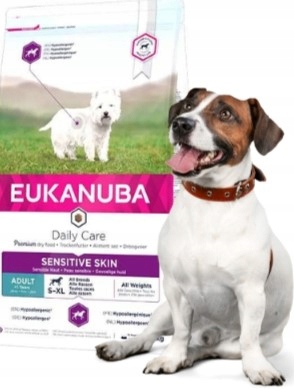Eukanuba Daily Care Sensitive Skin 2.3kg (8710255119595) • Cena, Opinie • Sucha karma ...