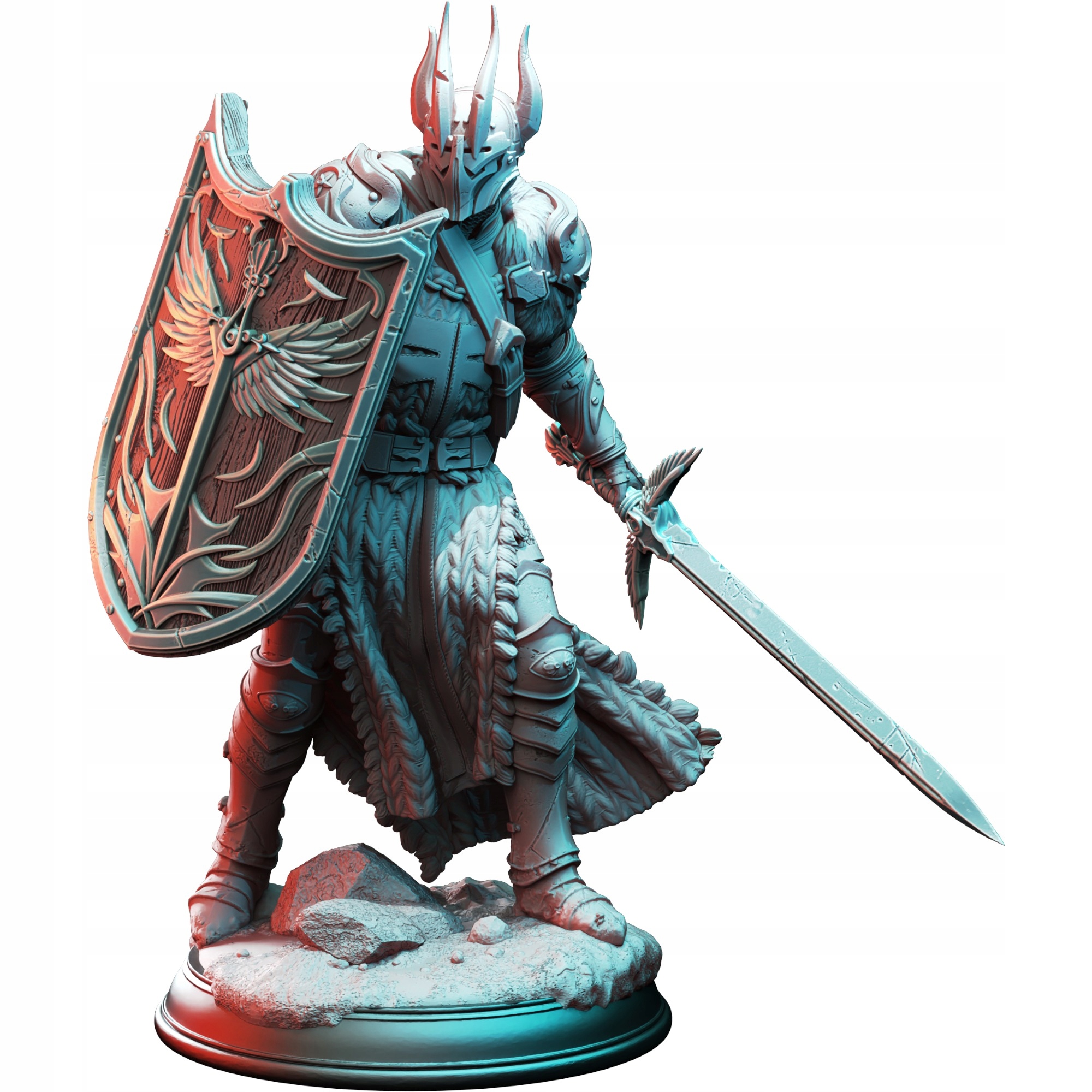 Caedes - Božský Paladin Rytíř figurka 12k + základna pro DND D&D 3D RPG ...