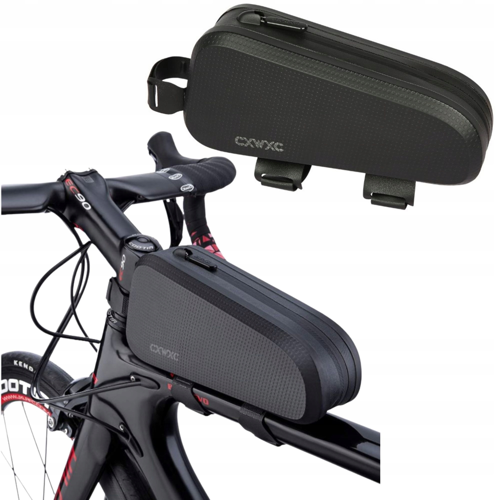 SAKWA ROWEROWA WODOODPORNA TORBA NA RAMĘ ROWER POJEMNA 1,4L ŁATWY ...