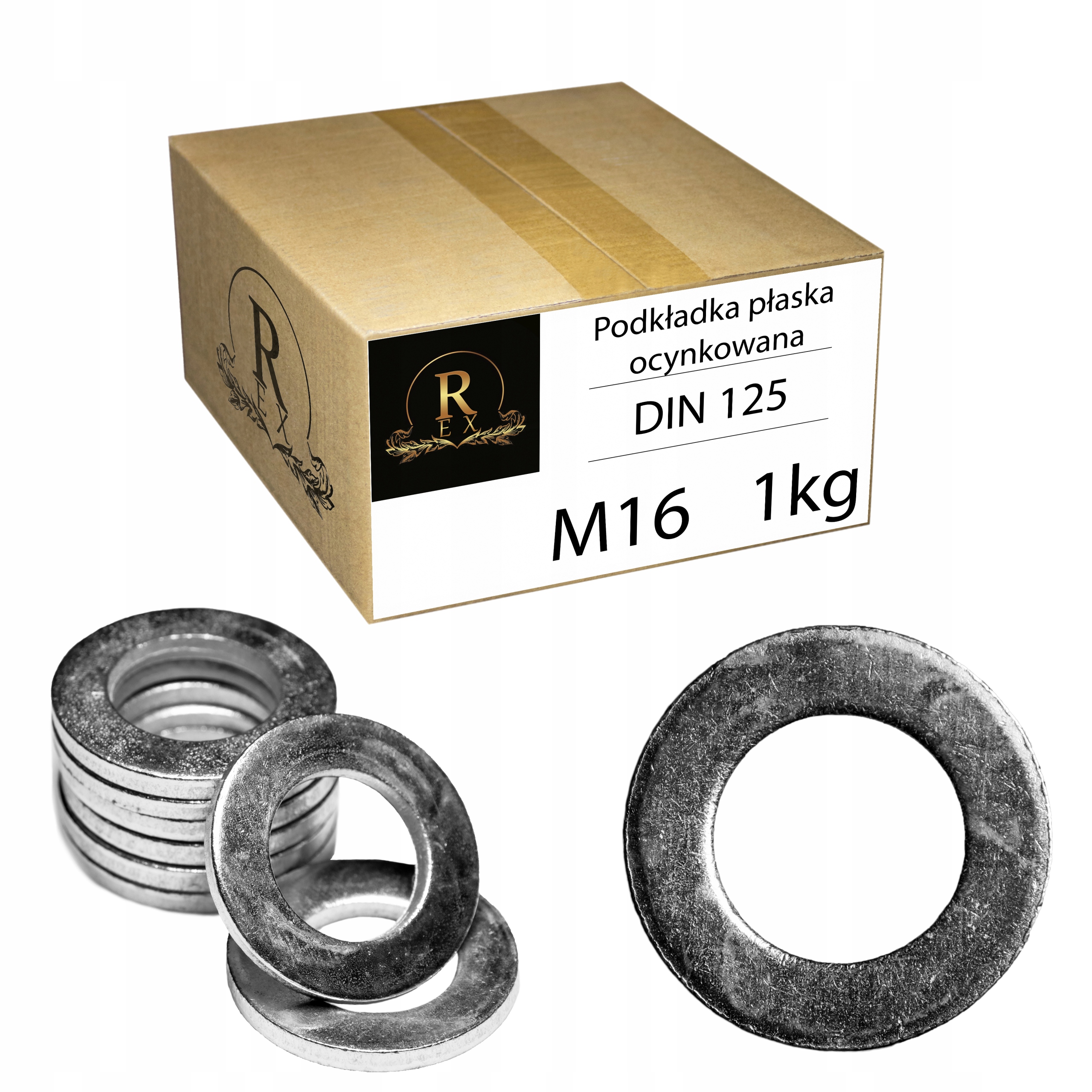 PODKŁADKA PŁASKA M16 OKRĄGŁA DIN 125 OCYNK ZWYKŁA 1 KG (PODKŁADKA DIN125 REX M16) • Cena, Opinie ...