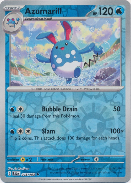 Azumarill - 045/193 - Reverse Holo Pokemon - Stan: Nowy 2.85PLN ...