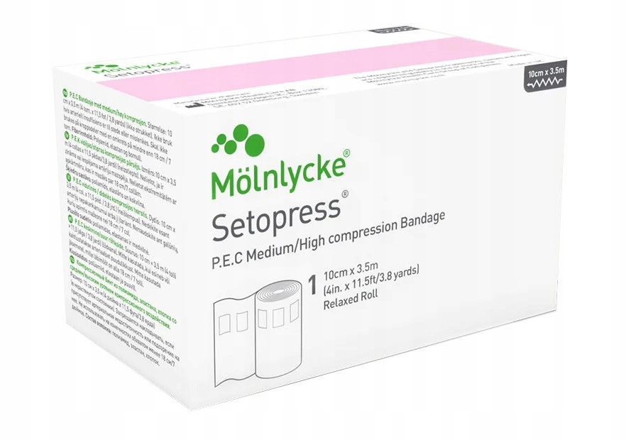 Opaska elastyczna bandaż kompresyjny SETOPRESS Molnlycke 10cm x 3,5m ...