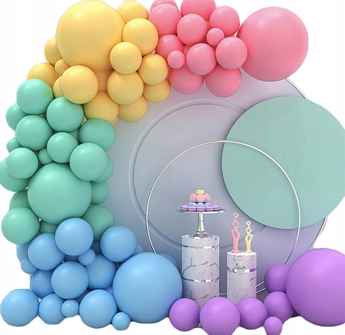 Balony Cukierkowe Tęczowe Roczek Urodziny Zestaw 13624246357 - Allegro.pl