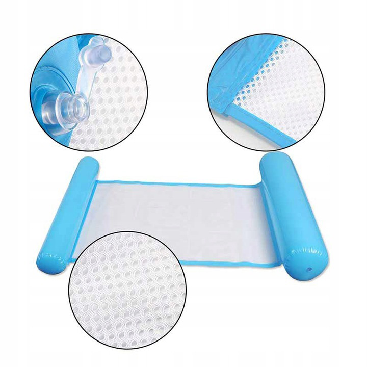 Materac wodny Hamak Dmuchany Leżak 128x80 Niebieski - 8718964122110 ...