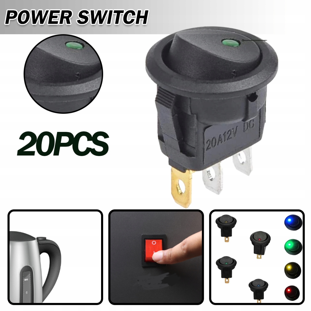 20 kusů 12V univerzální vypínač On-Off přepínač za 613 Kč - Allegro 20 kusů 12V univerzální vypínač On-Off přepínač za 613 Kč - Allegro
