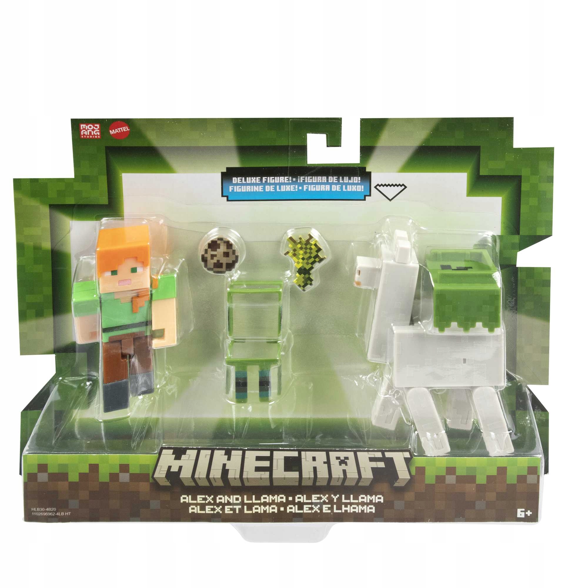 MINECRAFT FIGURKA CRAFT-A-BLOCK 2PAK ALEX I LAMA (194735111268) • Cena ...