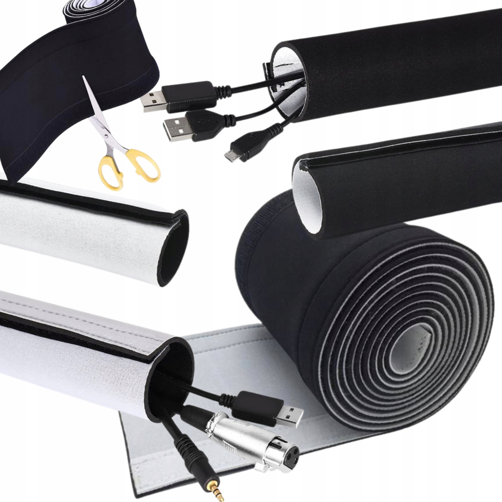 ORGANIZER OTULINA DO KABLI MASKOWNICA OSŁONA NA PRZEWODY RZEP POD ...