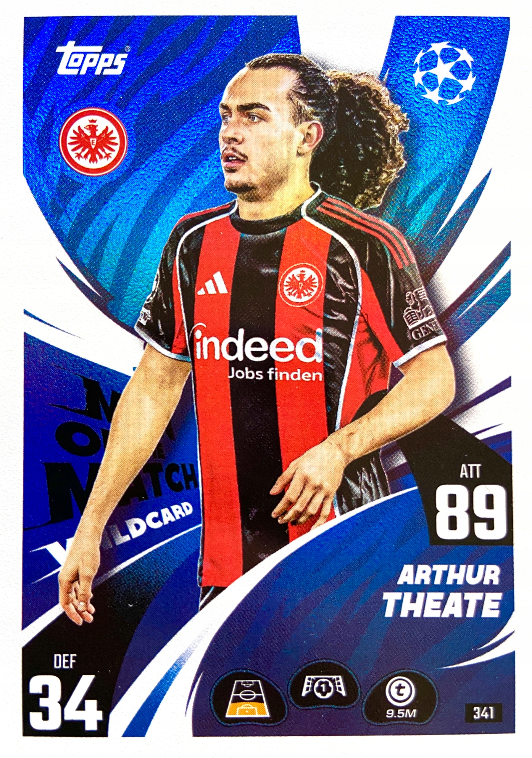 ÚTOK NA ZÁPAS UCL 2025/26 HRÁČ ZÁPASU 2026 341 ARTHUR THEATE EINTRACHT ...