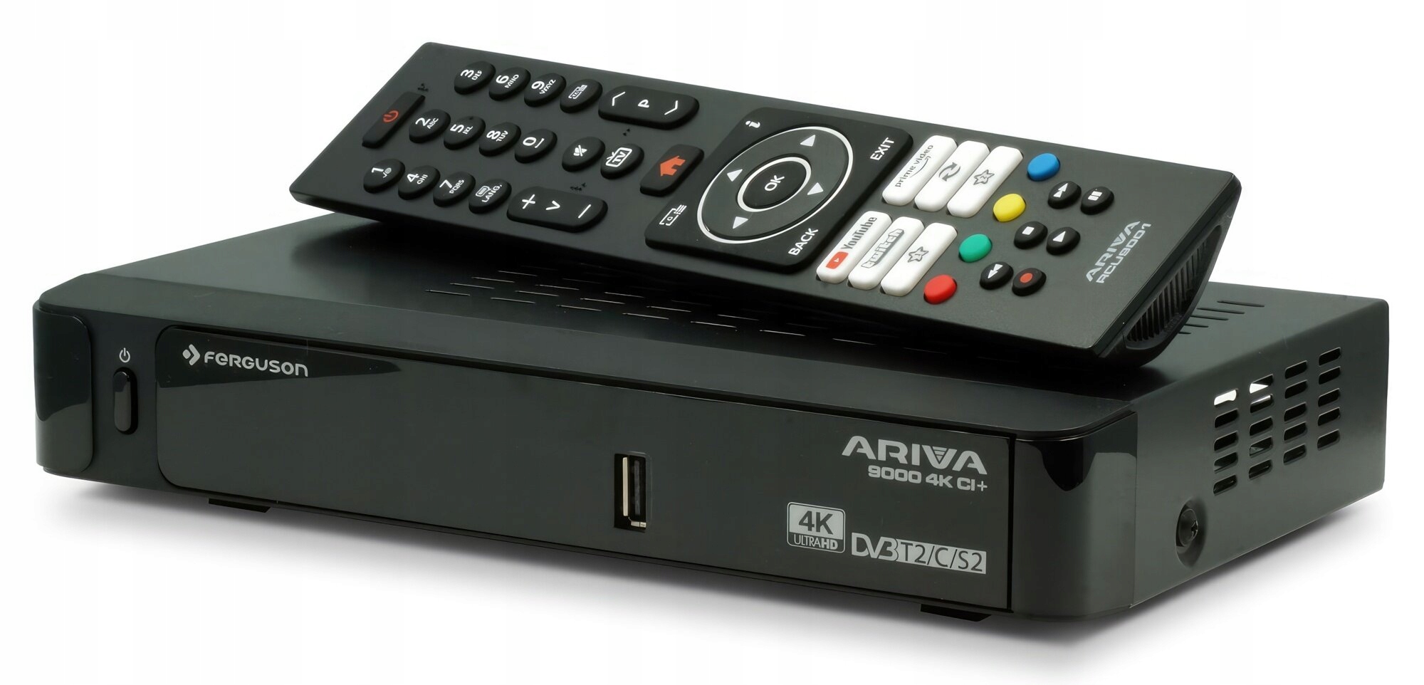 Dekoder FERGUSON Ariva 9000 4K DVB-T2/HEVC/H.265 - Sklep, Opinie, Cena w Allegro.pl