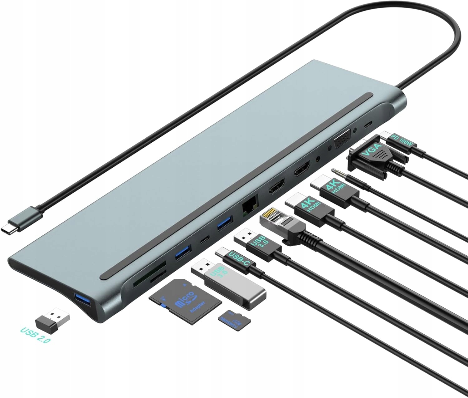 Stacja dokująca HUB pod laptopa USB C 2 monitory do laptopa 12w1 HDMI RJ45 - Sklep, Opinie, Cena ...