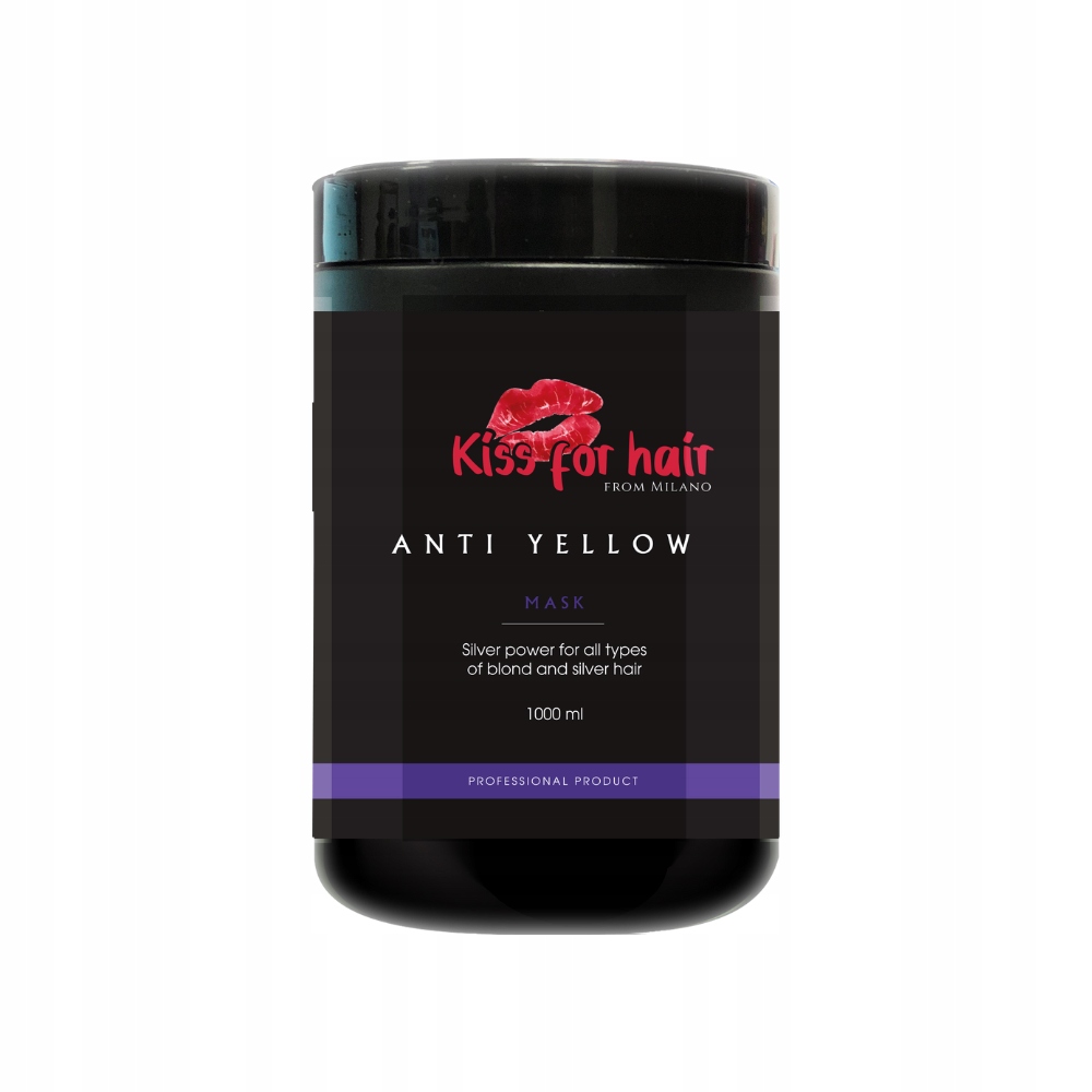 Kiss for Hair Anti Yellow maska 1000ml (5060589156562) • Cena, Opinie ...