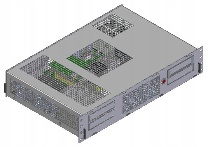 Obudowa RACK do szafy 19 cali R-CASE 4 RAW / Serwer montaż 2U pod mATX ...