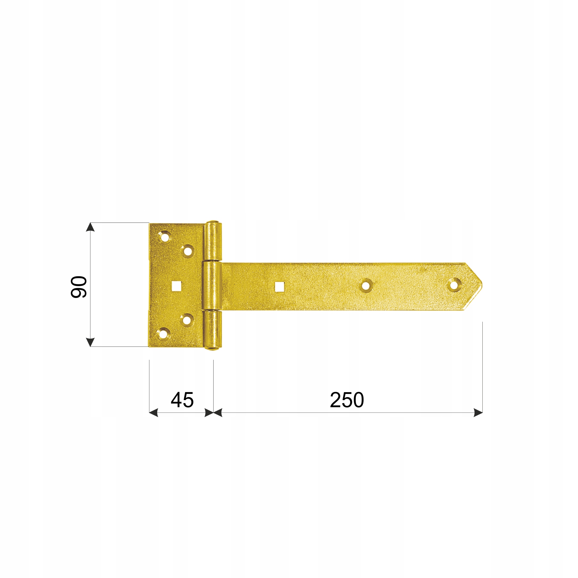 Zawias bramkowy - ocynk - ZB 250x45x90x3,0 - DOMAX | Sklep EMPIK.COM