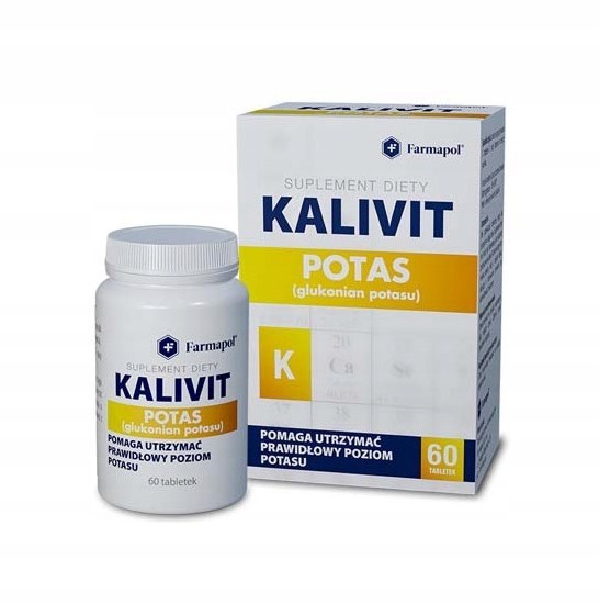 KALIVIT Potas K glukonian potasu magnez 60 tab (5907573303338) • Cena ...