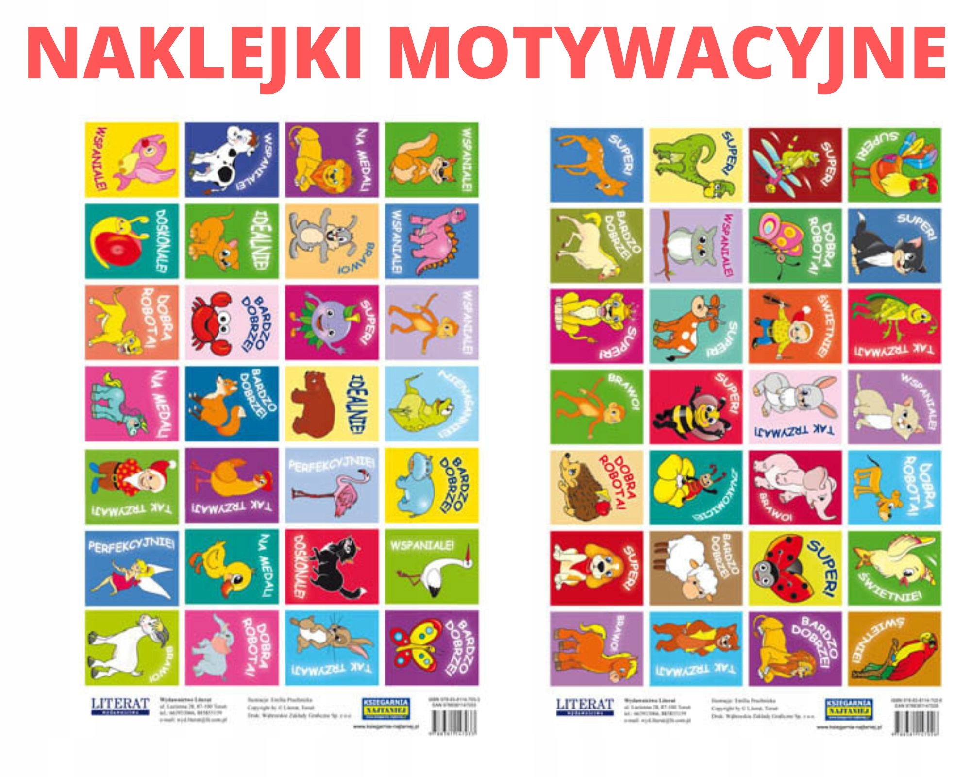 Naklejki motywacyjne Literat 1 szt. (9788381147026) • Cena, Opinie • Naklejki, tatuaże ...