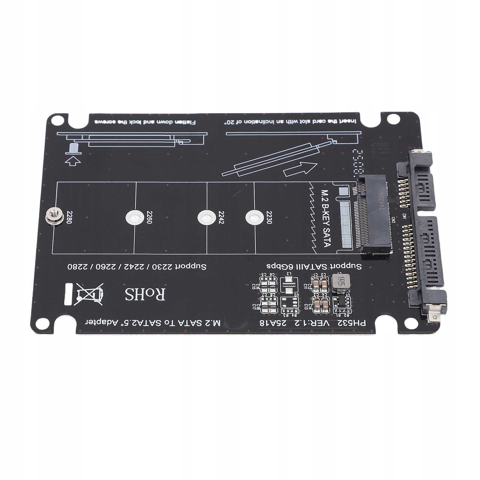 M.2 Ngff B Key MSATA SSD do 2,5 -calowego seryjnego adaptera ATA 9R - Sklep, Opinie, Cena w Allegro