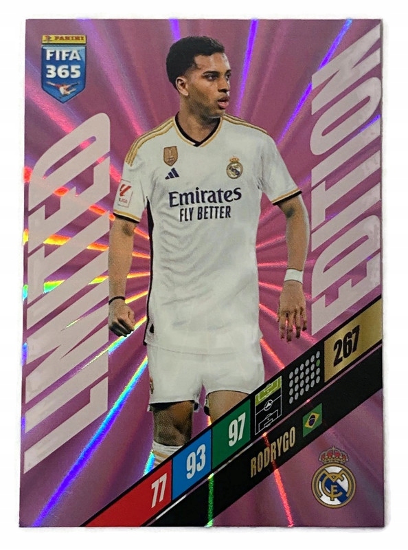 FIFA 365 2024 PANINI karta LIMITED EDITION Rodrygo REAL MADRID ...