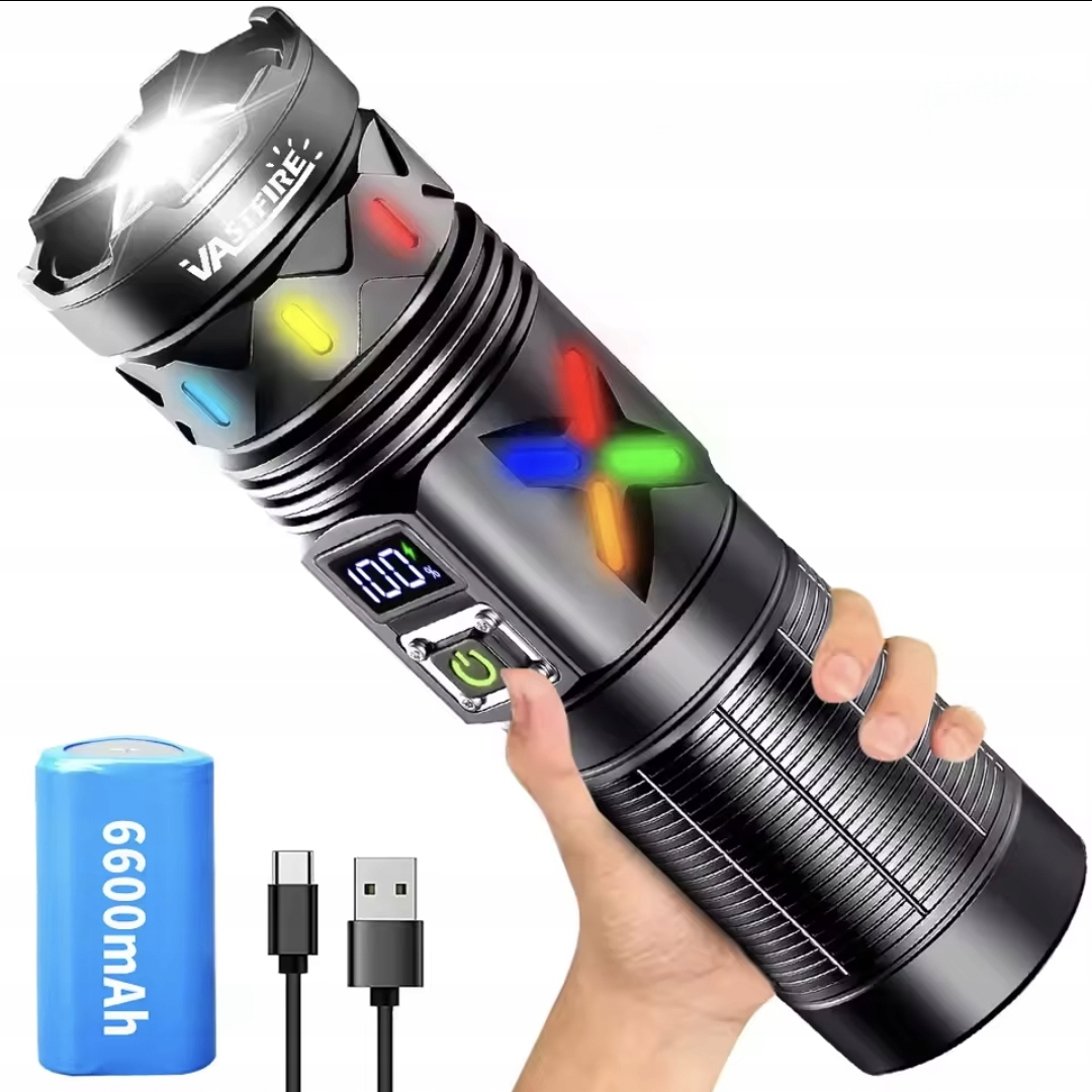 VASTFIRE latarka LED 2w1 Powerbank dużej mocy ładowana przez USB ...