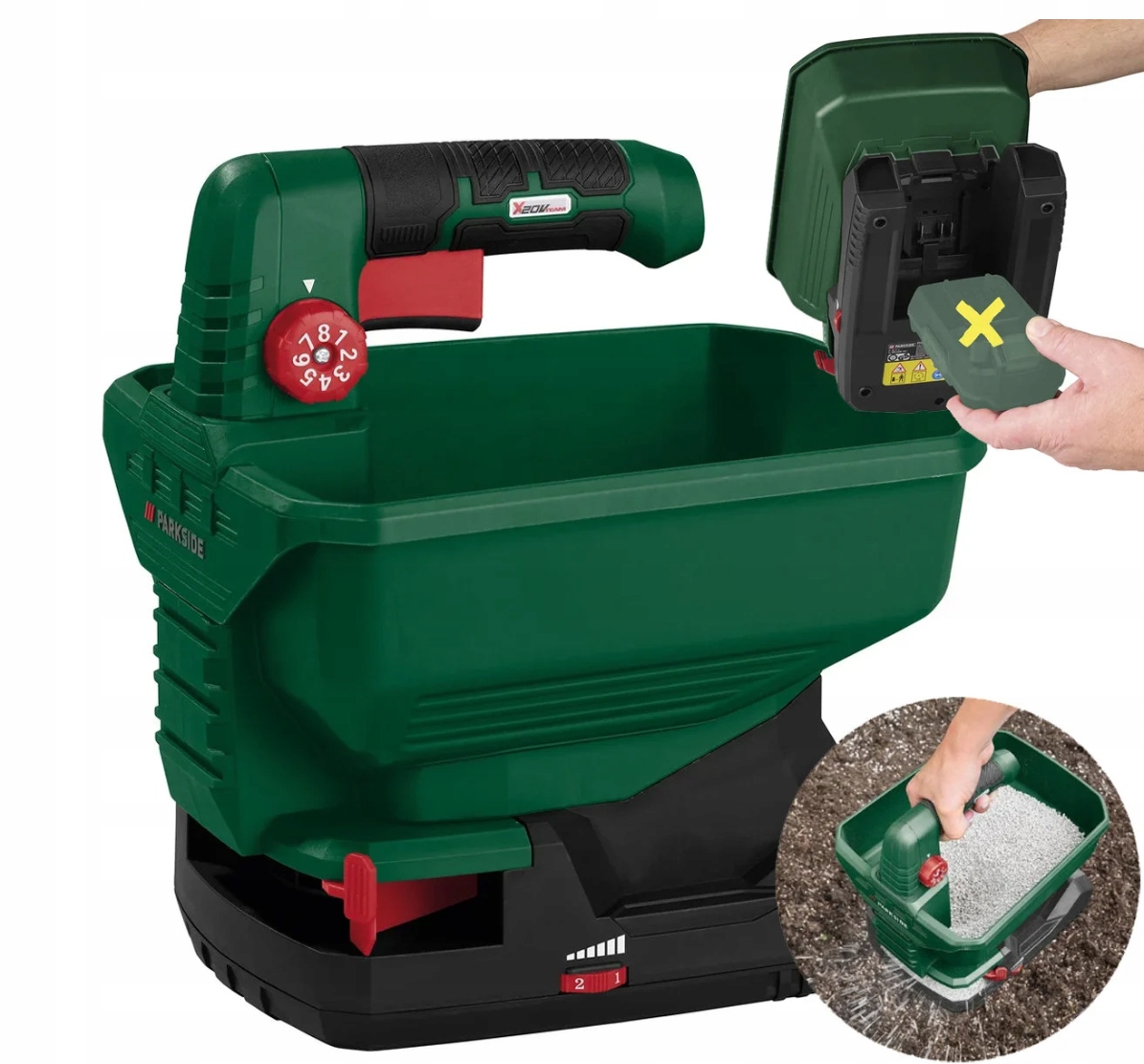 Siewnik Rozrzutnik akumulatorowy 3,3L 20V PUSA 20-Li B1 PARKSIDE (4335633008779) • Cena, Opinie ...