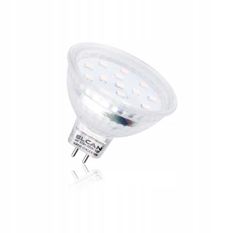 ŻARÓWKA LED MR16 12V 4W = 20W 3000K CIEPŁA GU5,3 (5902276590108) • Cena ...