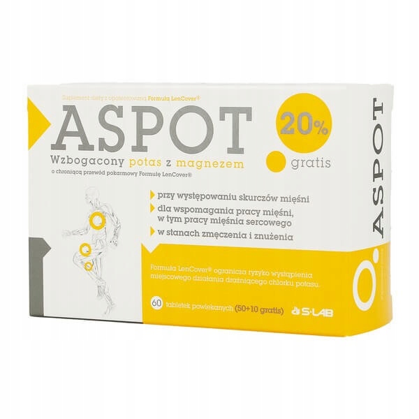 ASPOT magnez+potas na skurcze 50 tabl. + 10 gratis (5900741961774 ...
