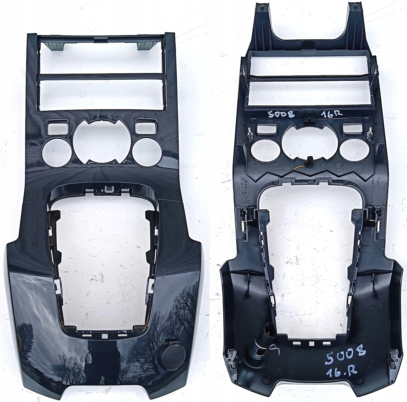 PEUGEOT 5008 LIFT 16 R PANEL RAMKA OSŁONA ŚRODKOWA KONSOLI 9685099877 ...