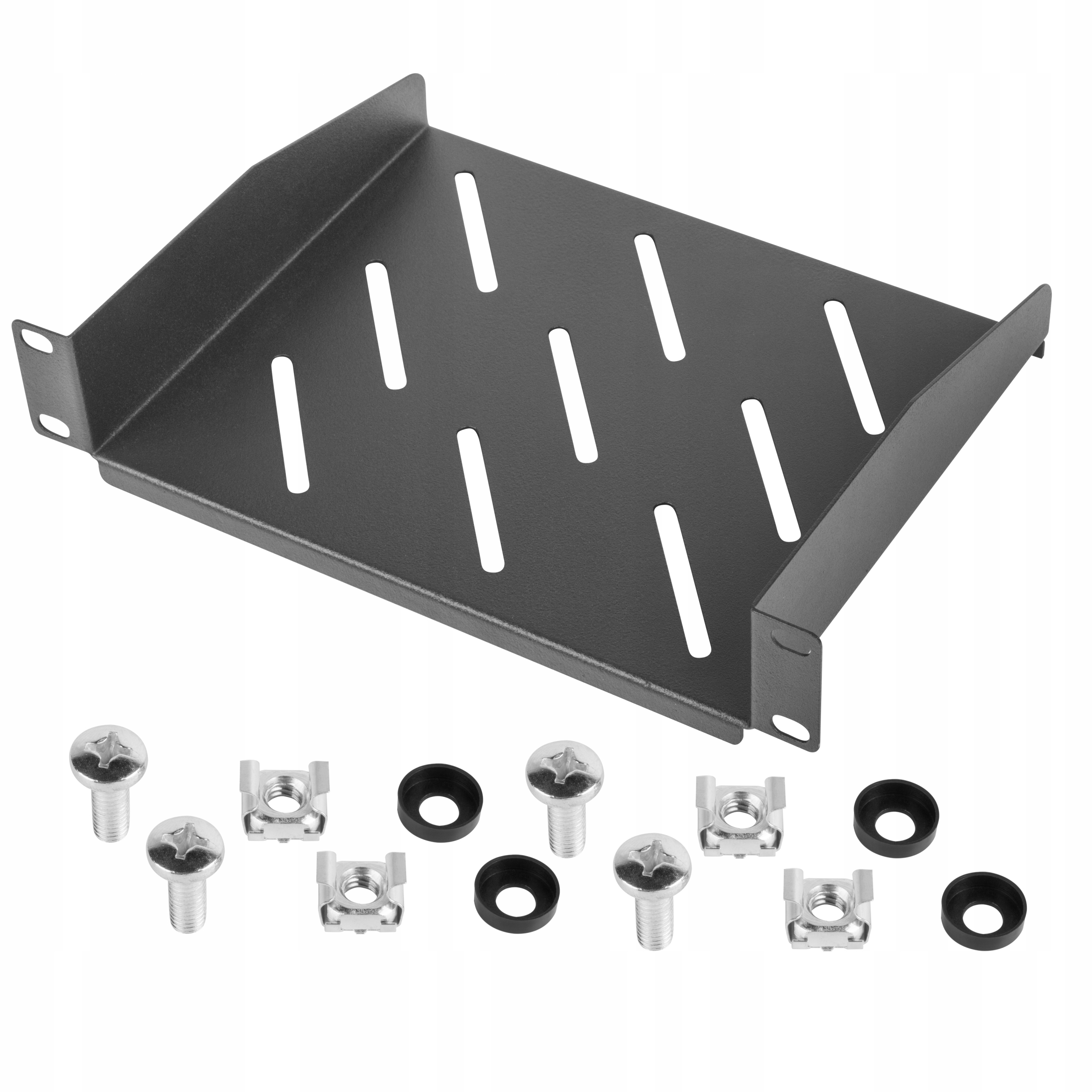 PÓŁKA DO SZAFKI SZAF RACK 10" 1U 254 X 180 mm LANBERG CZARNA DO 20KG ...