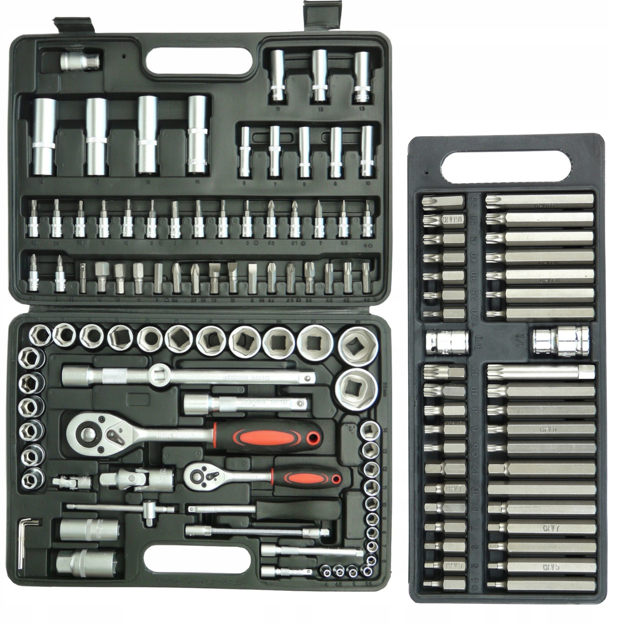 ZESTAW KLUCZY NASADOWYCH KLUCZE NASADOWE 108M BITY NASADKI +40 TORX WALIZKA GEKO za 179,90 zł z ...