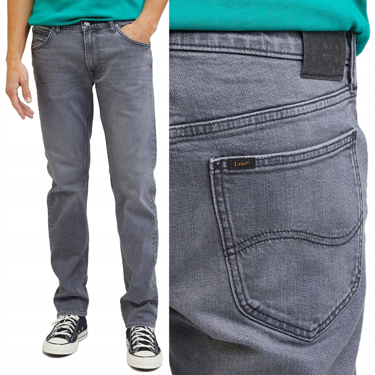 Lee DAREN Greys End farmer egyenes szürke férfi farmer nadrág W38 L32 ...