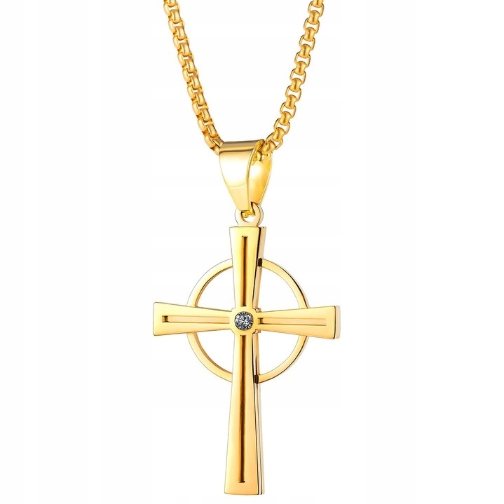 Náhrdelník Modern Cross - Zlatá KP-22855 - Allegro