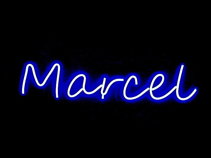 NBFMARCEL neon LED na scianę z zasilaczem Marcel 50x13cm *produkt ...