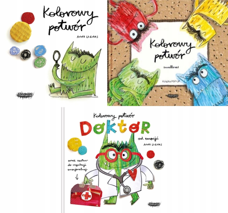 Kolorowy potwór Książka Pop-up Anna Llenas Książki dla dzieci ...