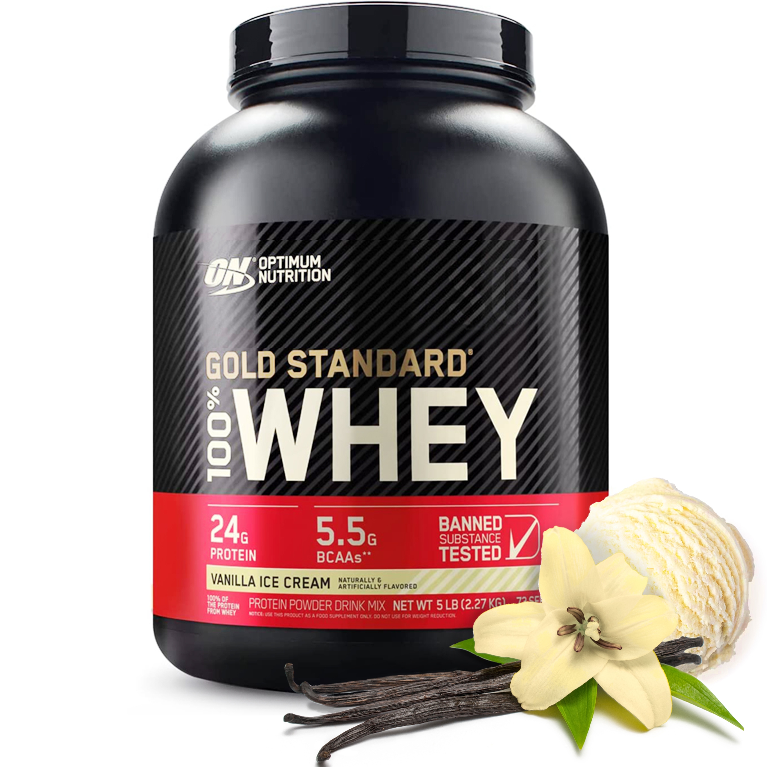 Optimum Nutrition Gold Standard Whey 100% 2270g VANILLA ICE / Wanilia ...
