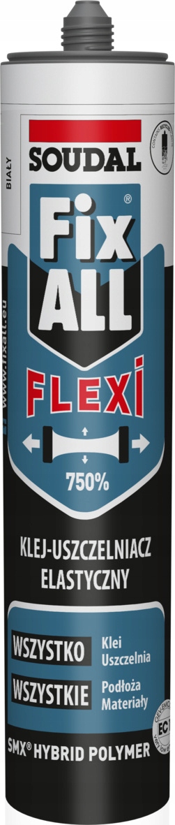 SOUDAL Klej-uszczelniacz hybrydowy Fix ALL Flexi 290 ml biały 102840 (5411183012547) • Cena ...