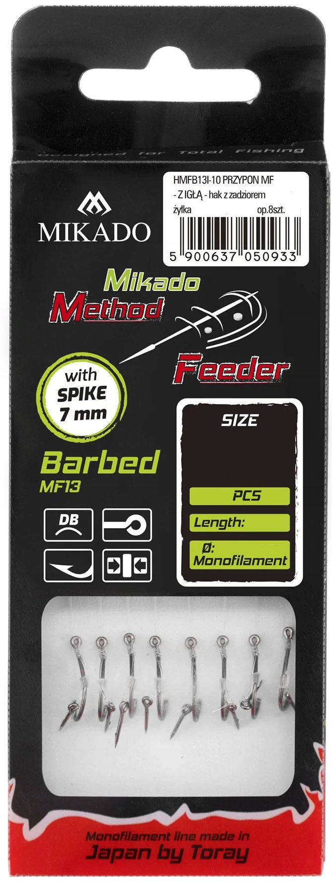 Haczyki z przyponem Mikado HMFB13I-8 8 szt. - 5900637050971 - 12673417227 - Allegro