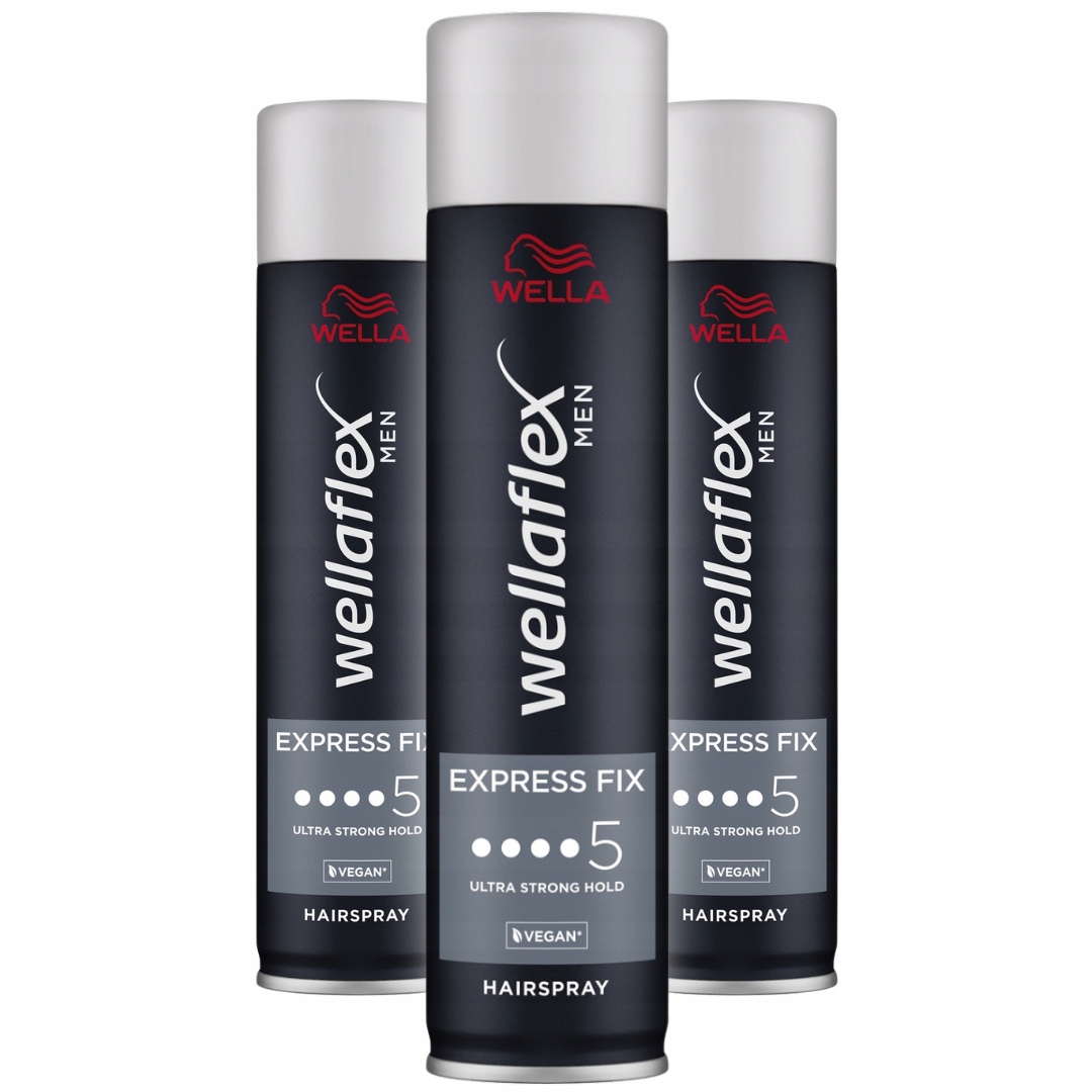 Wellaflex Men Express Fix Lakier do Włosów dla Mężczyzn Ultra-Strong ...