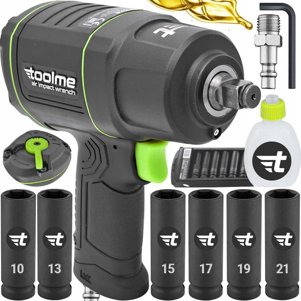 KLUCZ UDAROWY pneumatyczny KOMPOZYTOWY Z Udarem do KÓŁ 1850Nm Toolme TM080 5904553382475 za 258 ...