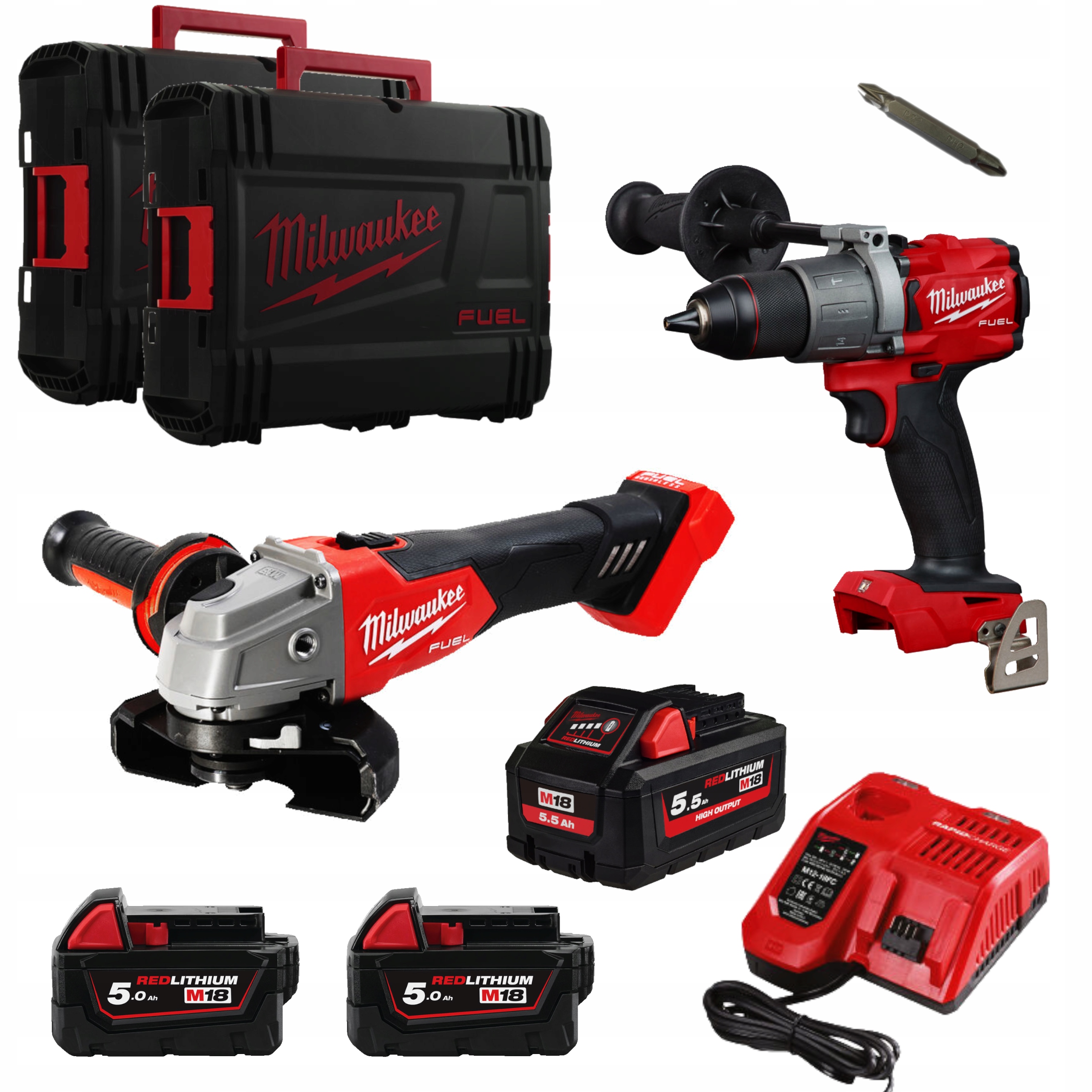 ZESTAW ELEKTRONARZĘDZI MILWAUKEE M18 FPP2Y2-553X (4933481018) • Cena ...