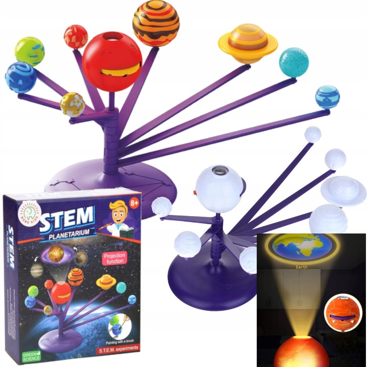 SLUNEČNÍ SOUSTAVA PLANETY MODEL 3D LED PRO MALOVÁNÍ - Allegro