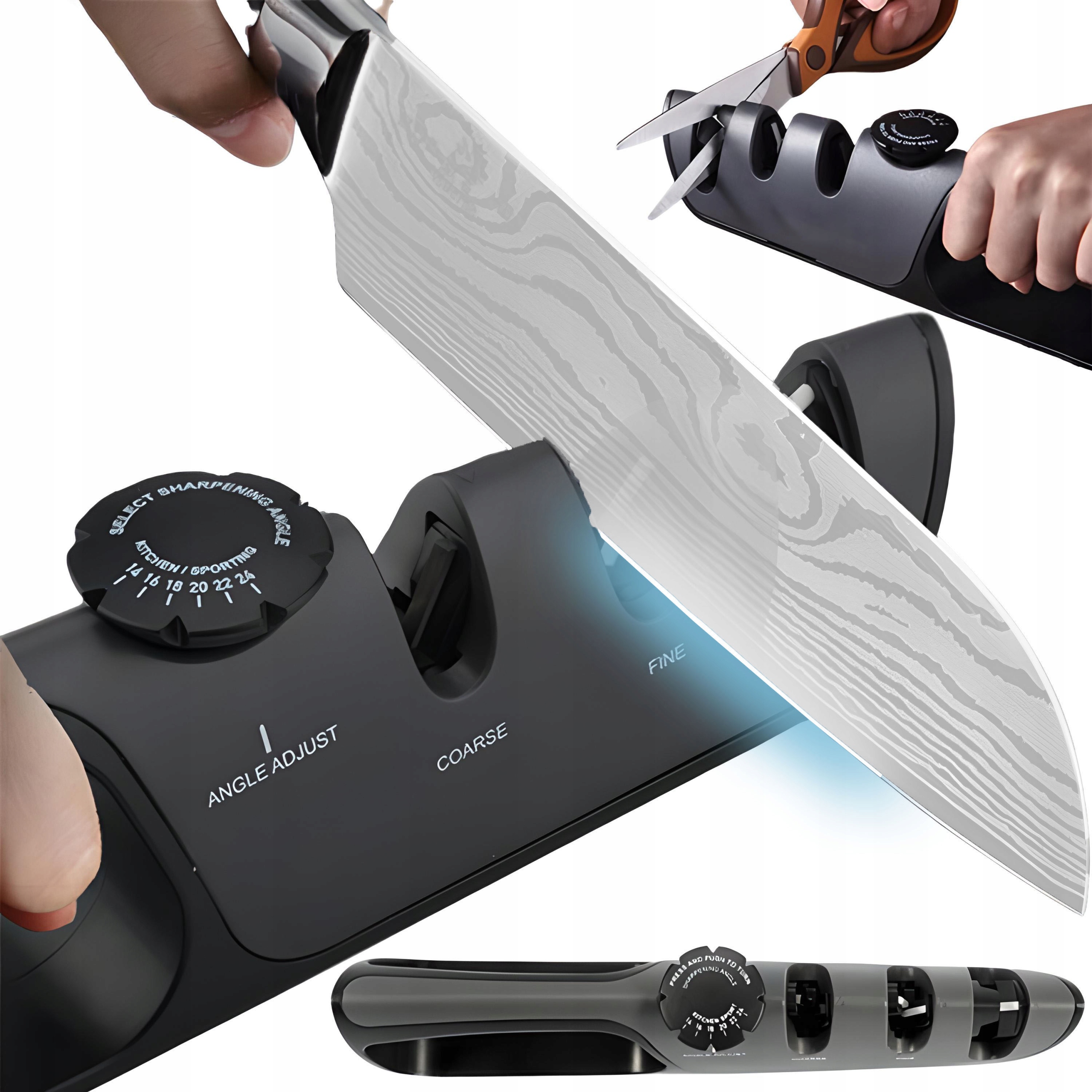 BROUSEK PRO KUCHYŇSKÉ NOŽE TŘÍFÁZOVÁ OSLÍK 3v1 za 177 Kč - Allegro