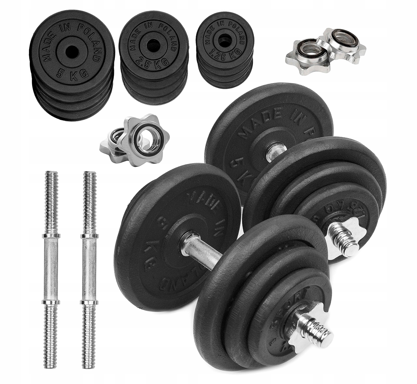 Hantle żeliwne regulowane SPORT BLAST 2x 20 kg - 5901619327609 ...