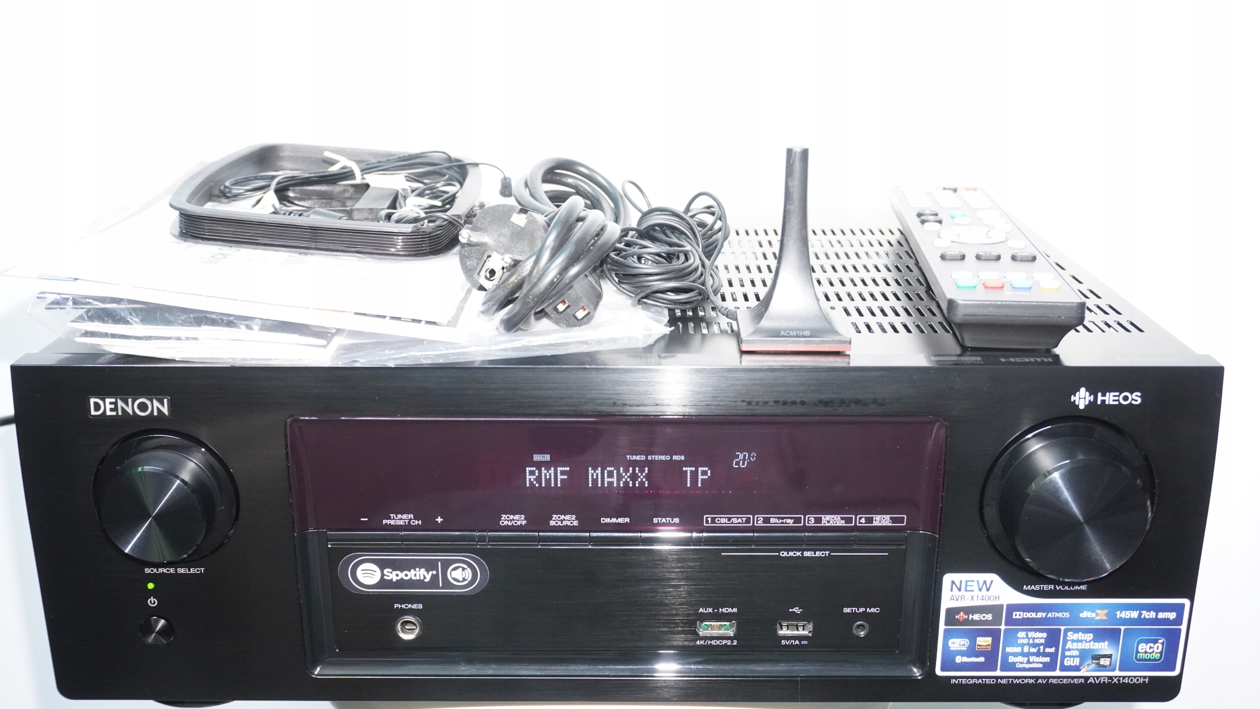 Amplituner DENON AVR-X1400H HDMI ARC Atmos HDR 4K WiFi BLUETOOTH ...