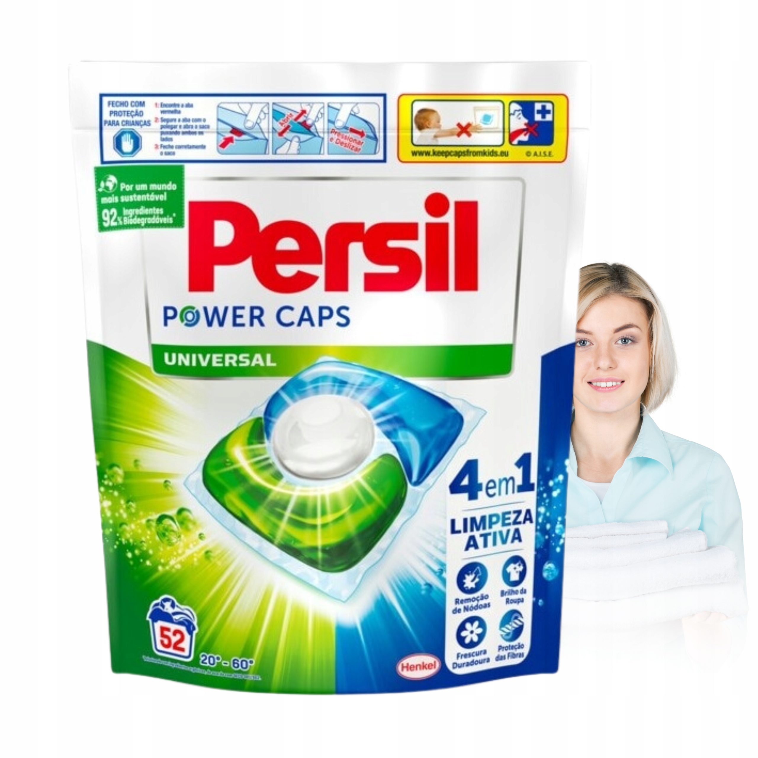 Persil Power Caps Universal Deep Clean Kapsułki do prania białego 52 ...