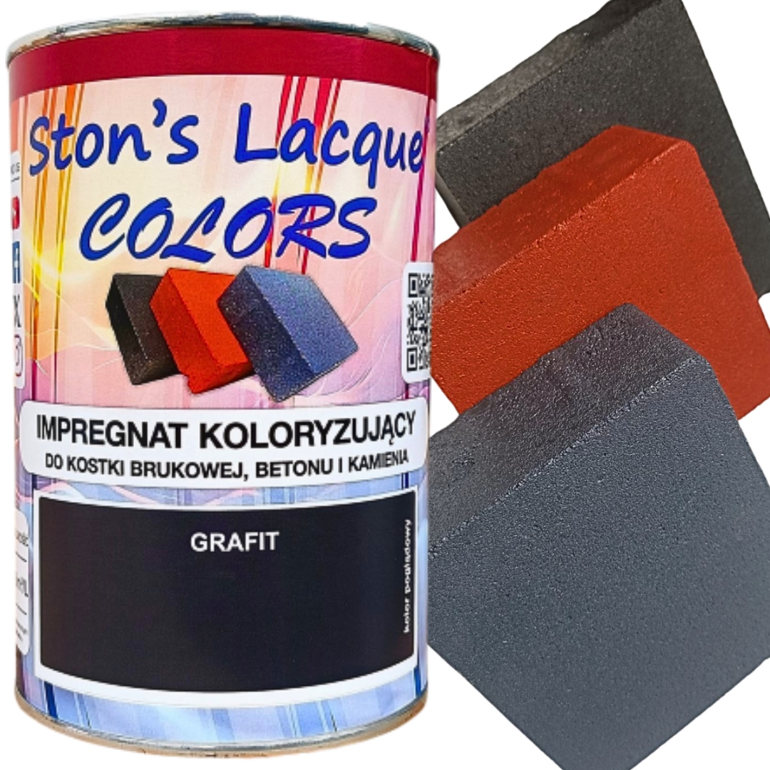 IMPREGNAT DO OGRODZEŃ BETONOWYCH GRAFIT Ston's Lacque Colors 1litr ...