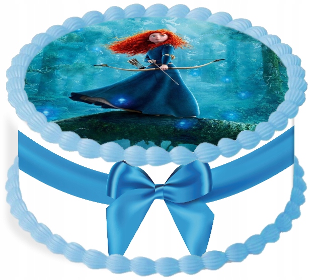 Opłatek na Tort 14 cm Merida Waleczna Urodziny • Cena, Opinie - Allegro